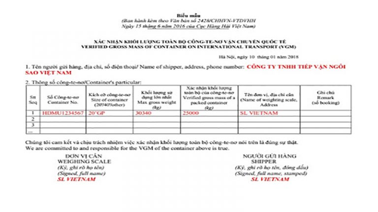 VGM là gì: Những thông tin cơ bản không thể bỏ qua